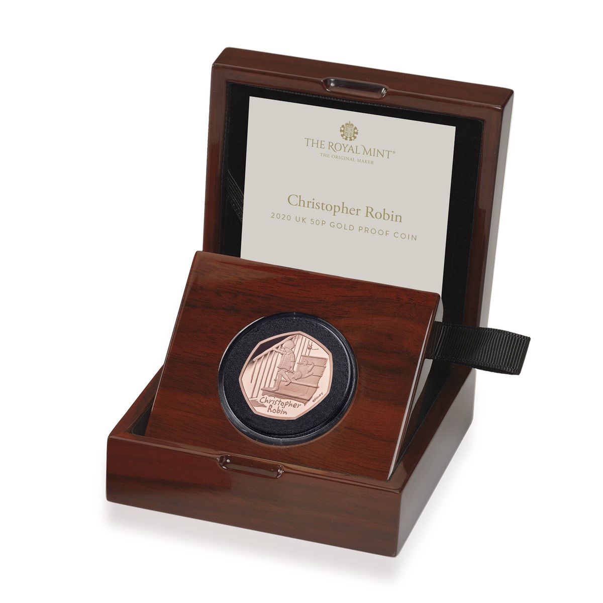 Christopher Robin 2020 UK 50p Gold Proof Coin in case left | Coin ...