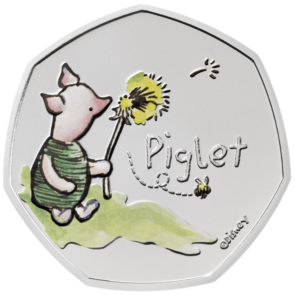 Piglet 2020 UK 50p Brilliant Unicrculated Coin reverse Pad Printed ...