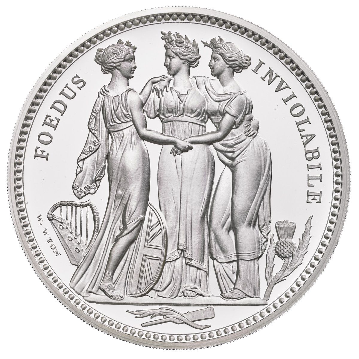 Three Graces UK Ten-Ounce Silver Proof reverse (trial piece) – TR213GST ...