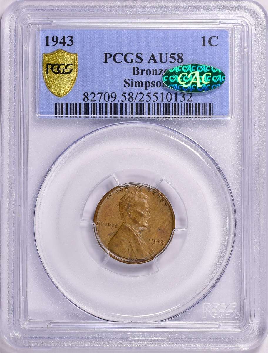 Simpson 1943 bronze cent obverse | Coin Collectors News